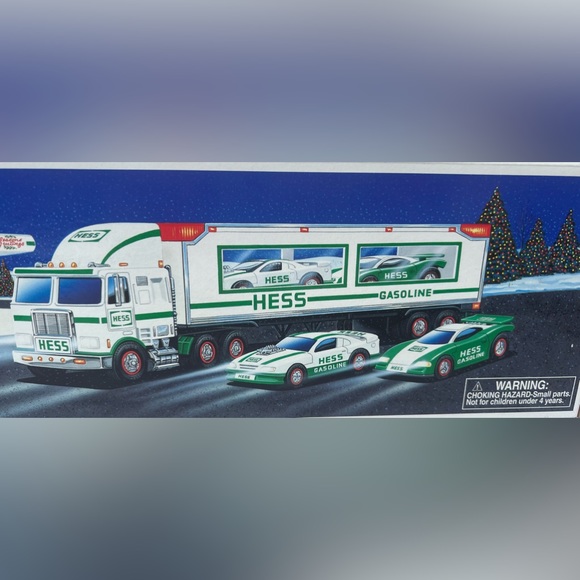 Hess | Toys | 997 Hess Toy Truck And Racers 18 Wheeler Trailer Lights ...